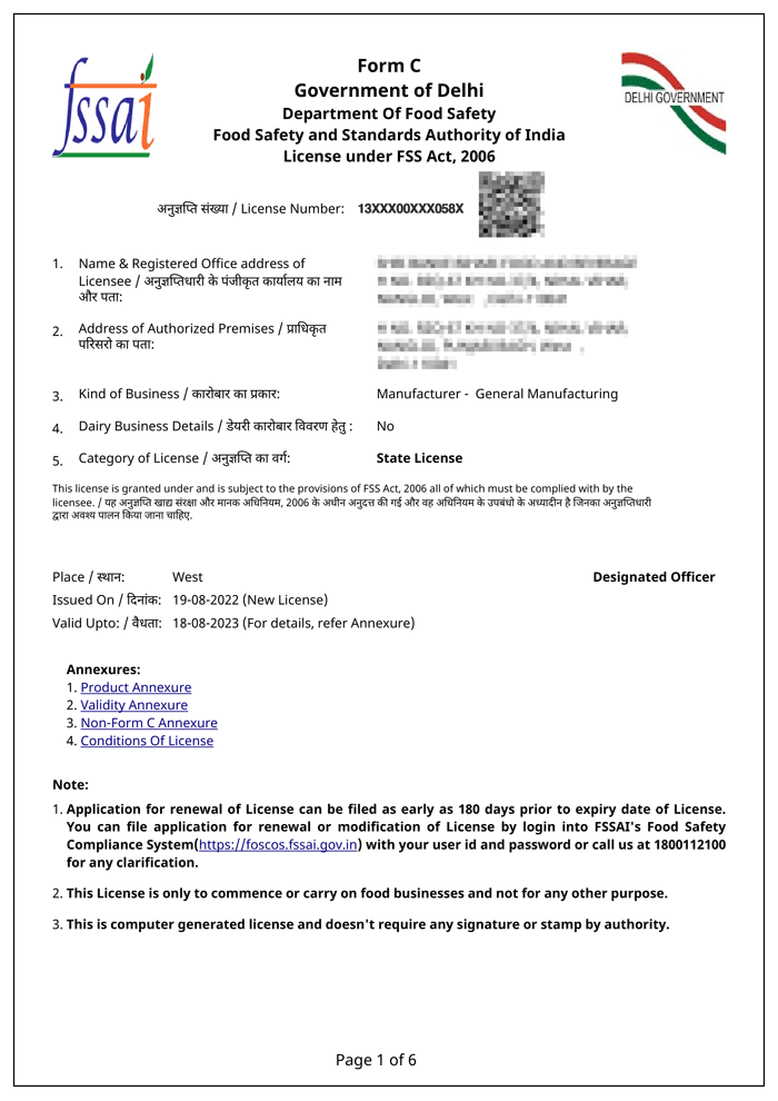 FSSAI Food License For Manufacturing Process Documents Fee FSSAI Food License For Manufacturing Process Documents Fee