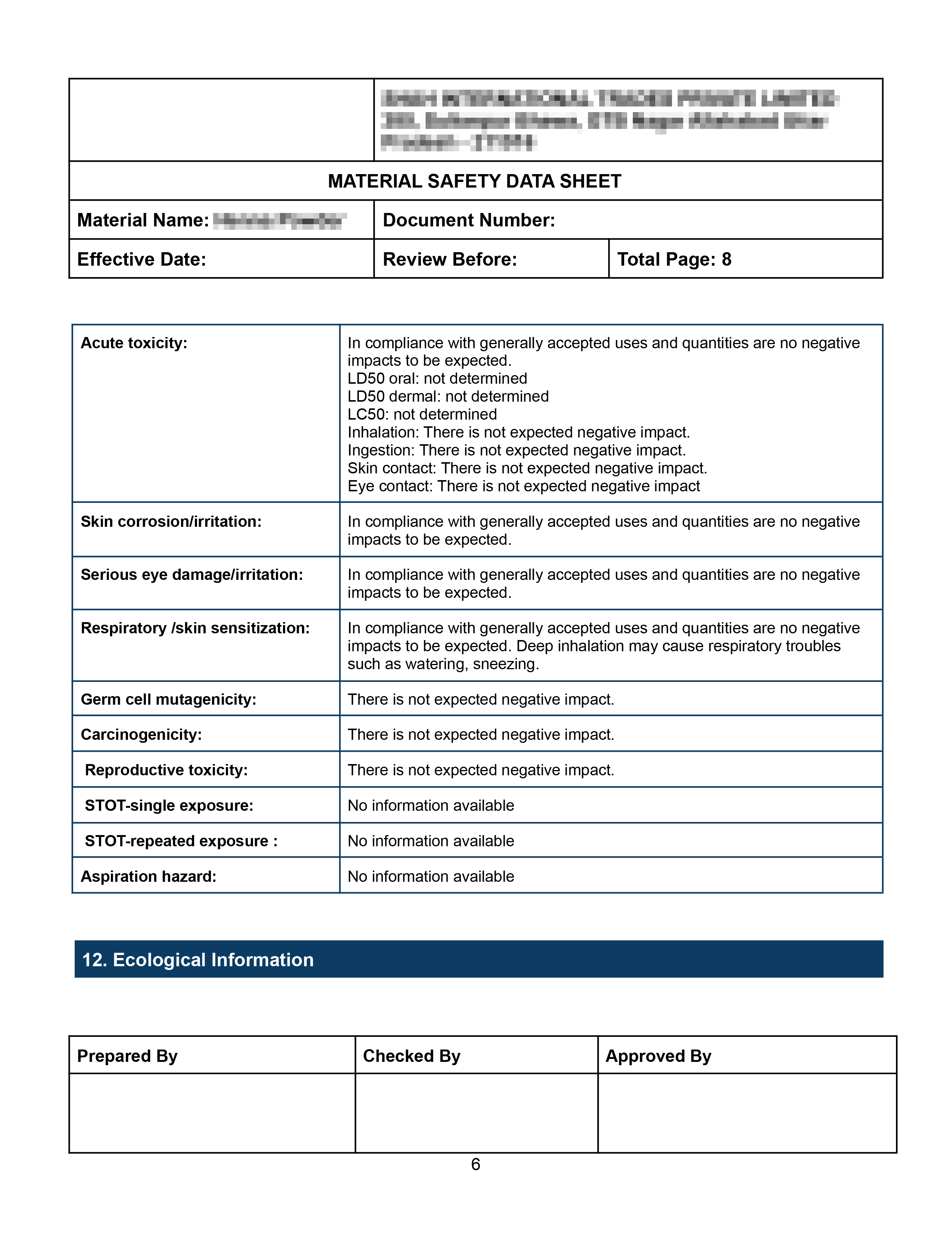 MSDS Certificate: How to Get Material Safety Data Sheets