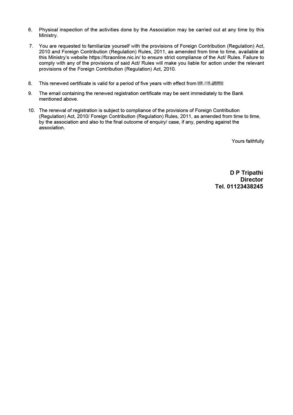 FCRA registration for NGO ~ Fees, Online Process, Renewal